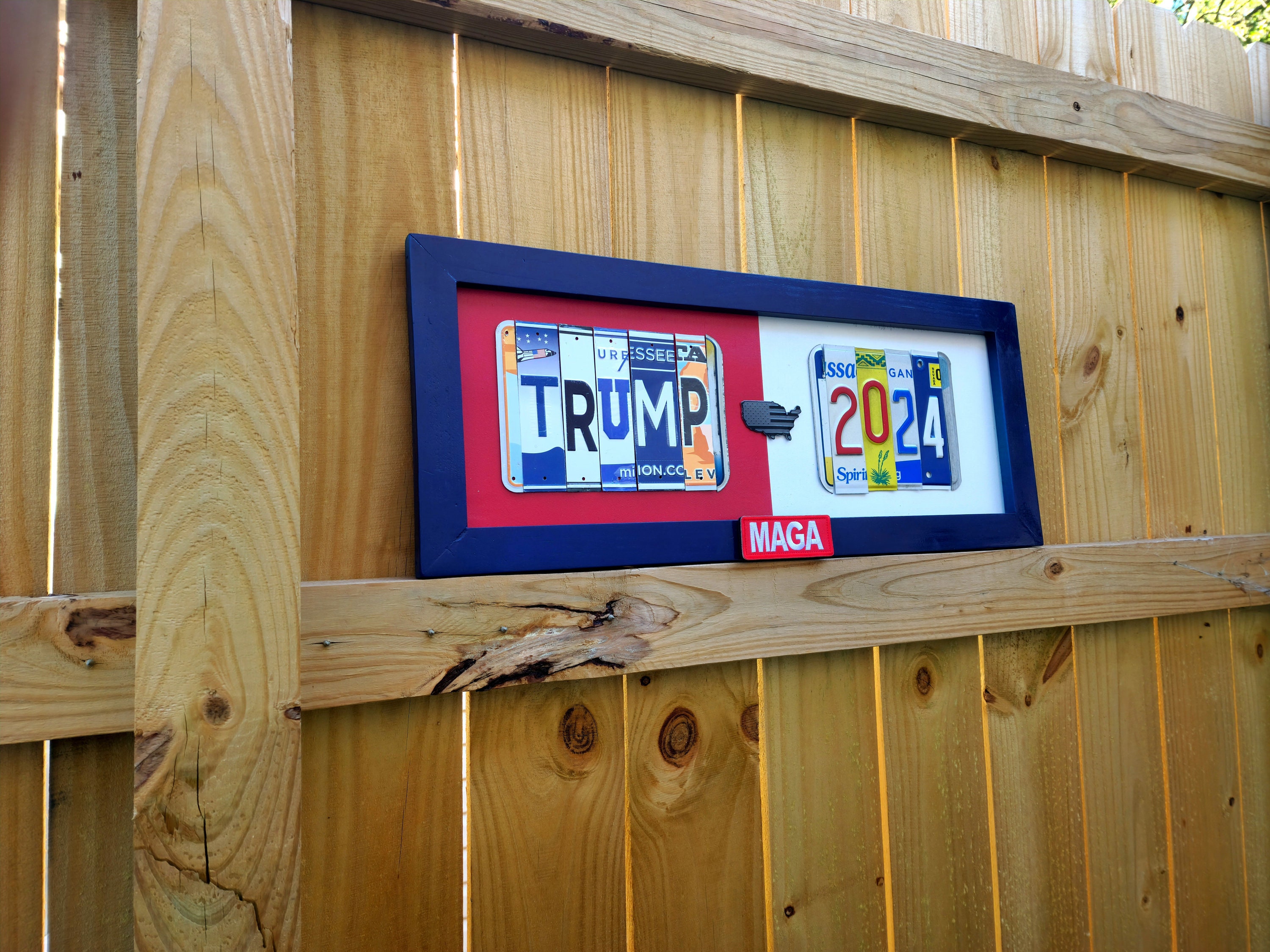 Trump 2024 Red White & Blue Wall Art Sign Handmade Wooden - Etsy