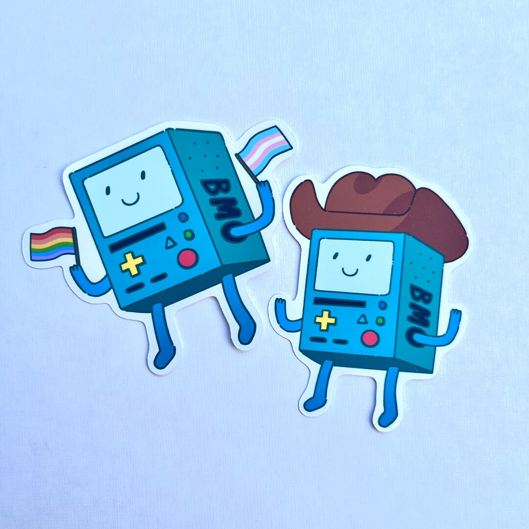 BMO Adventure Time Pride and Cowboy Stickers - Etsy