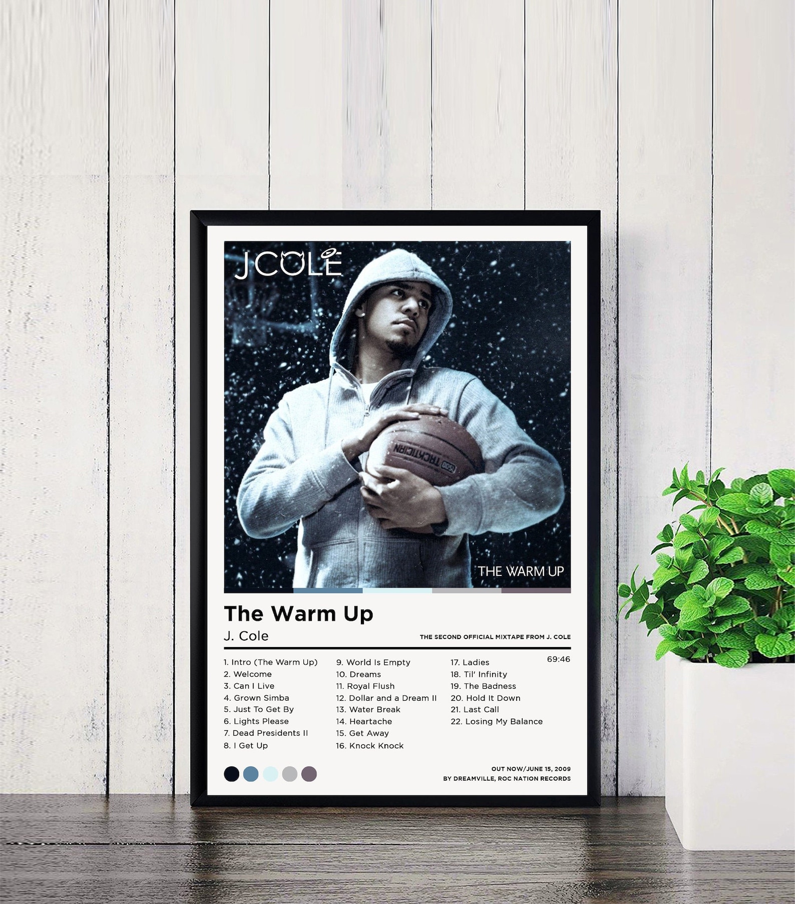 J. Cole Posters The Warm Up Poster / Tracklist Album Cover | Etsy