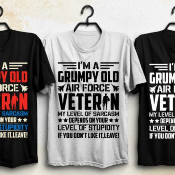 Grumpy Air Force Veteran Svg - Etsy
