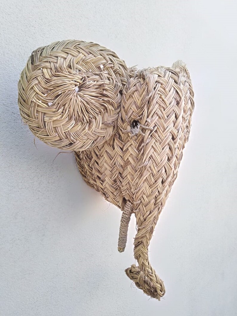 Rattan Animal Head Elephant Rattan Head elephant Head Wall | Etsy UK