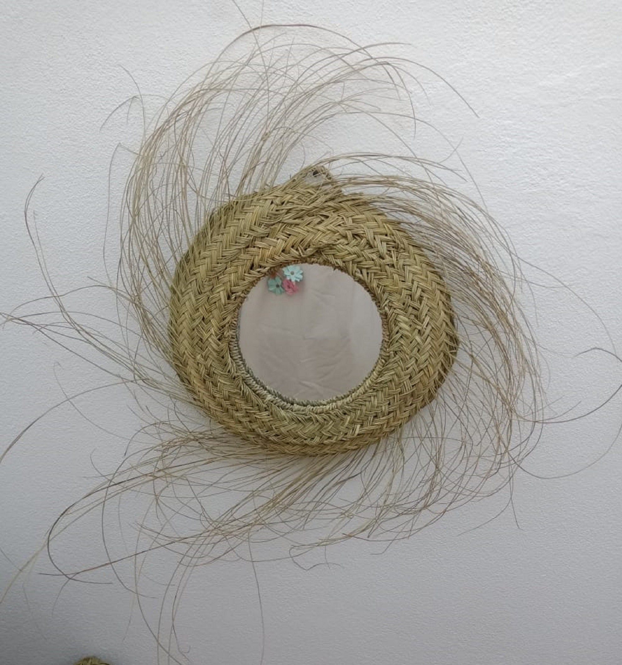 Rattan Mirror small Round Rattan Mirror/moroccan Handmade - Etsy