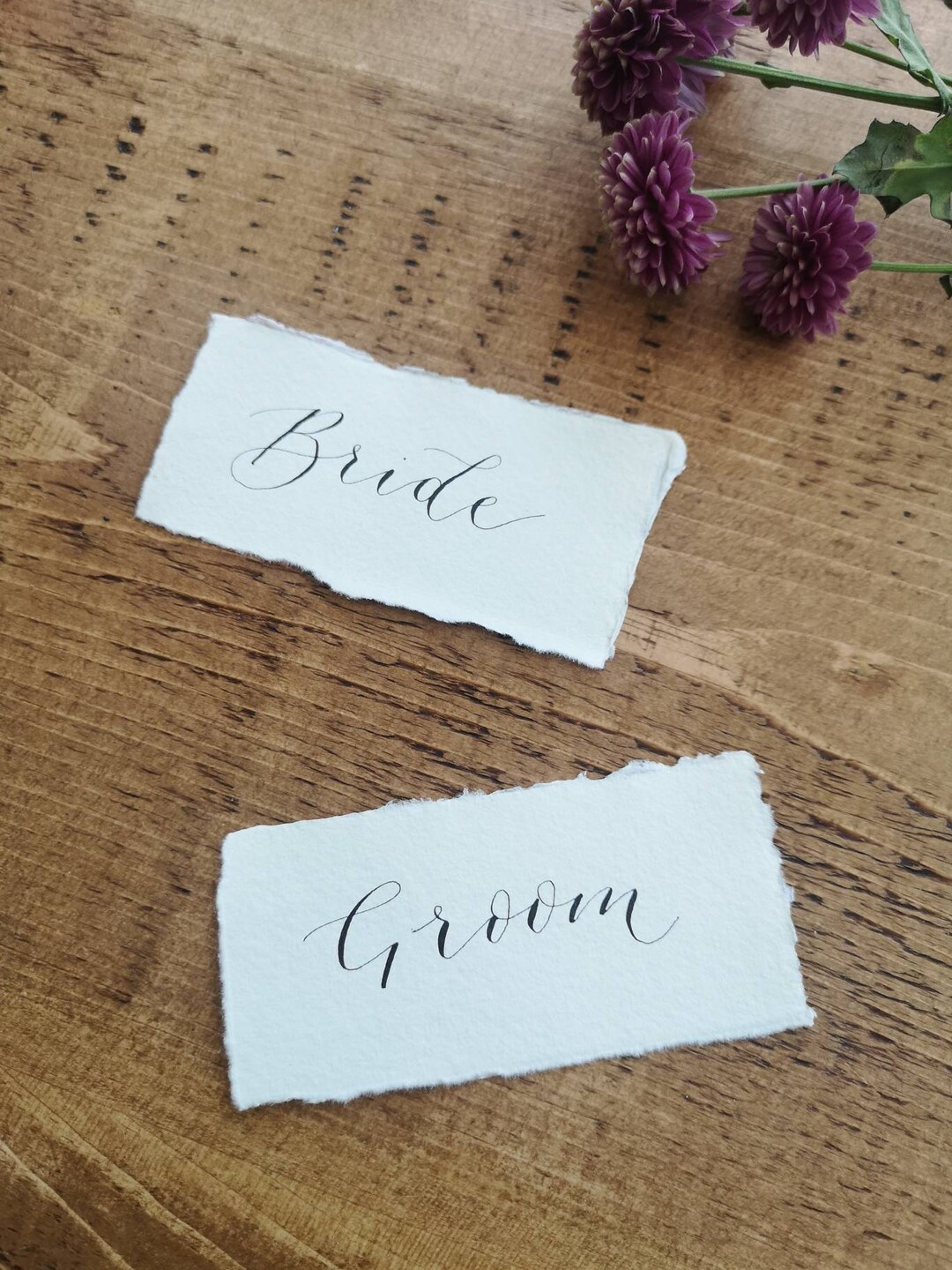 Calligraphy Name Table Place Cards - Hand Written - Name Places ...