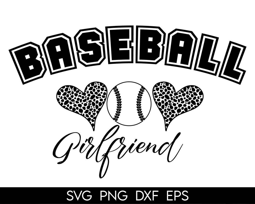 Baseball Girlfriend Svg, Leopard Heart Svg, Leopard Print Svg, Sports ...
