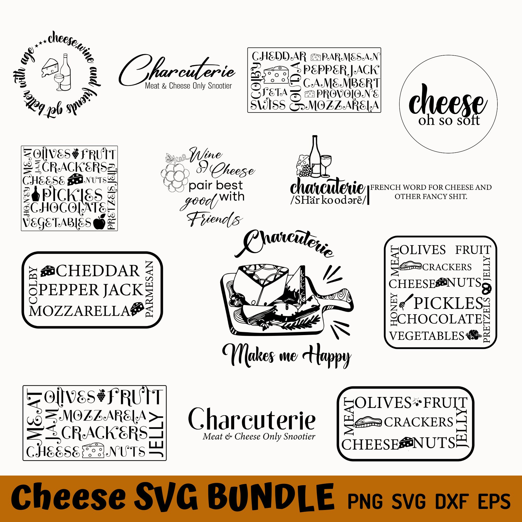 Cheese Board Svg Bundle,charcuterie Board SVG Bundle,charcuterie Board,charcuterie Digital File ...