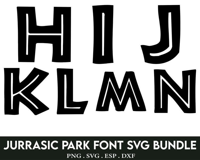 Jurassic Font Bundle, Jurassic Font Svg, Jurassic Park Svg, Jurassic ...