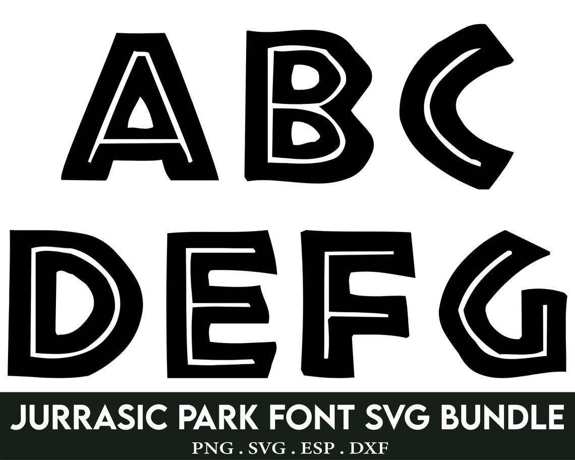 Jurassic Font Bundle, Jurassic Font Svg, Jurassic Park Svg, Jurassic ...
