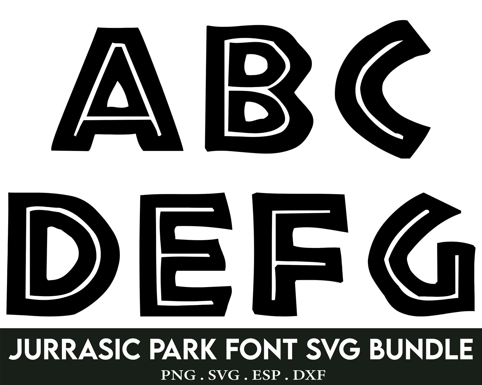 Jurassic Font Bundle, Jurassic Font Svg, Jurassic Park Svg, Jurassic ...