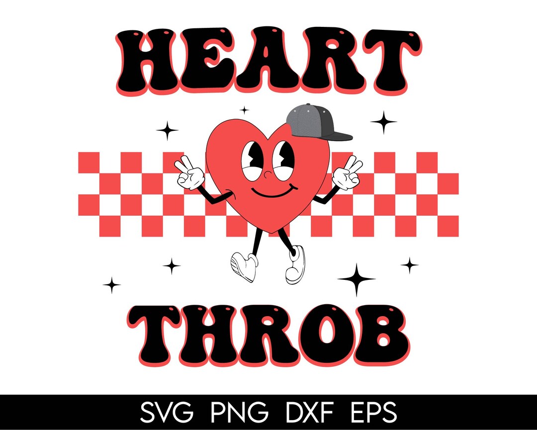 Heart Throb Svg, Boys Valentine Svg, Kids Valentine Svg, Mini Valentine ...