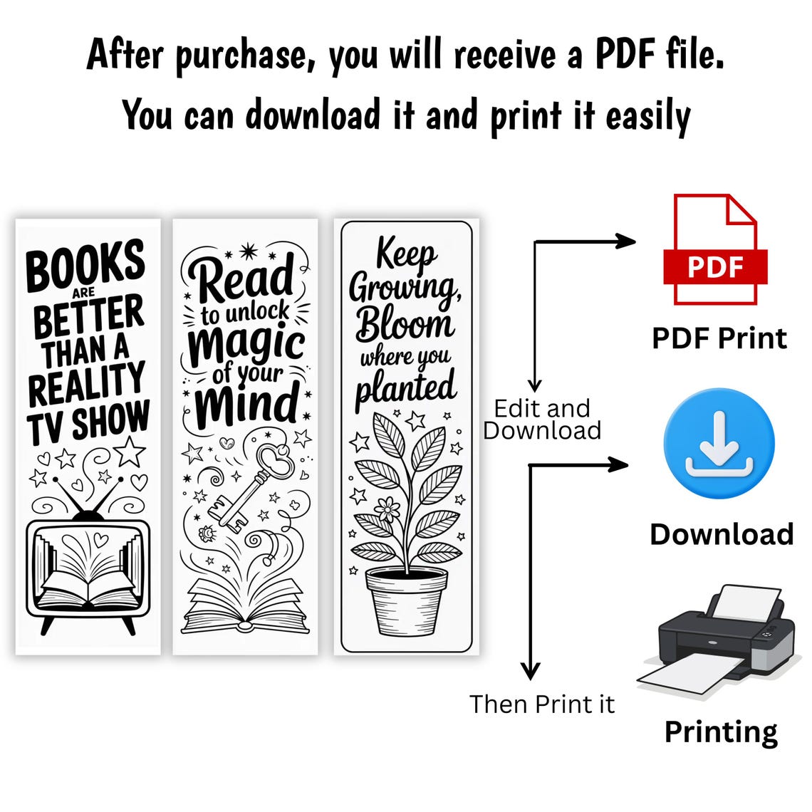 Coloring Bookmarks With Inspirational Quotes – 35 Printable DIY Gift ...