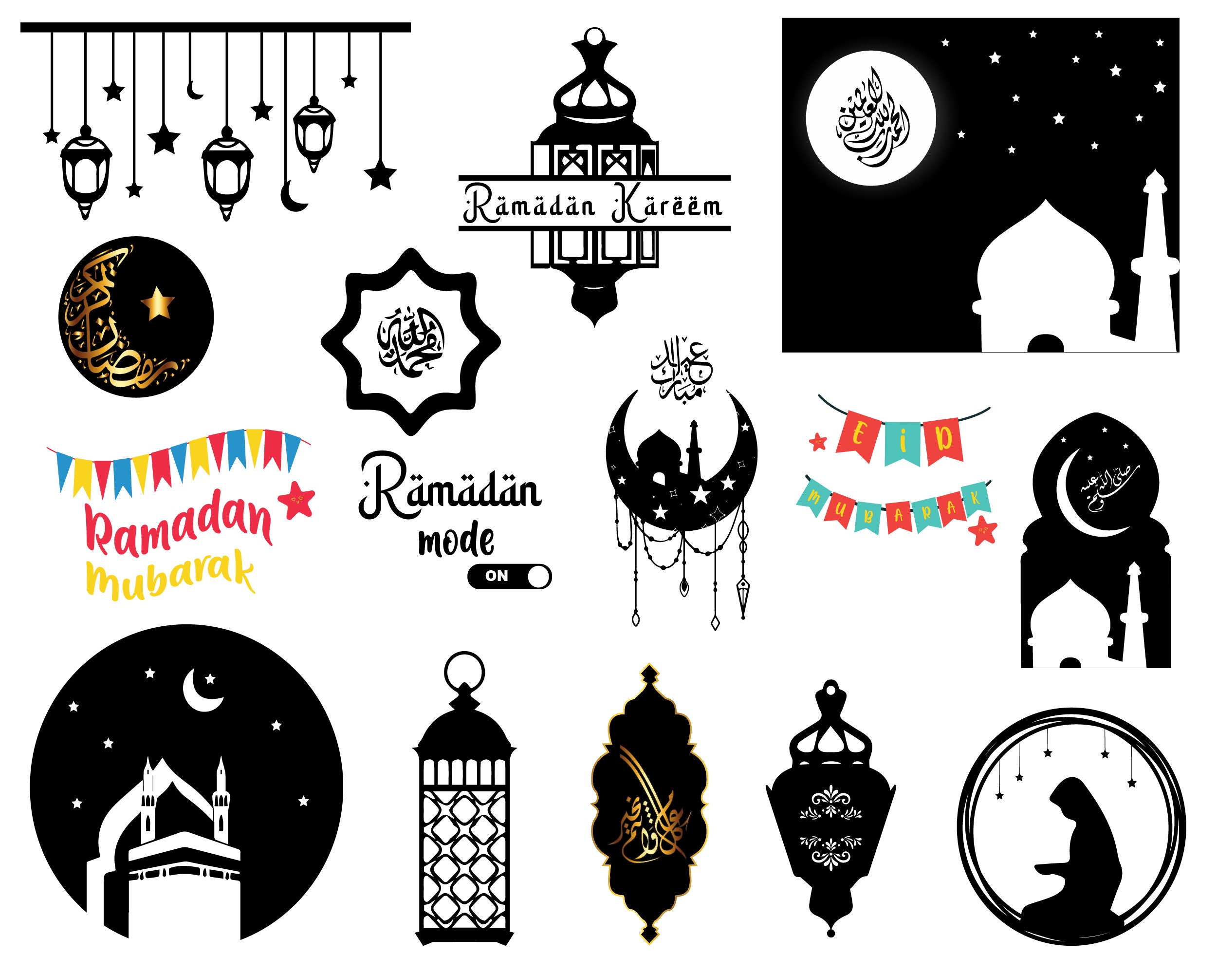 Ramadan Svg Bundle,eid Mubarak Svg, Ramadan Mubarak,eid and Ramadan ...