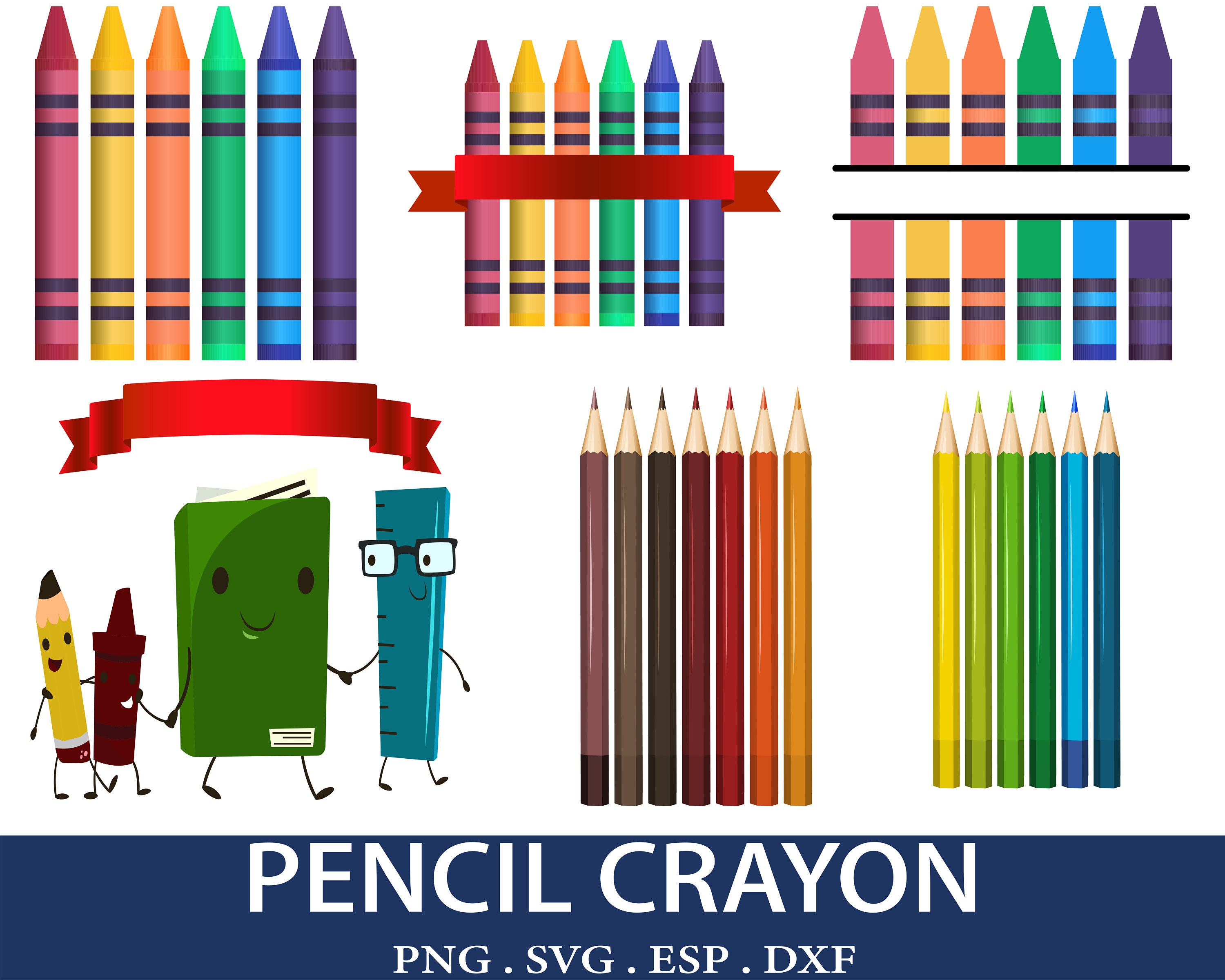 25 Crayon Split Monogram Svg, Crayon Wrapper Svg, Crayon Set Svg ...