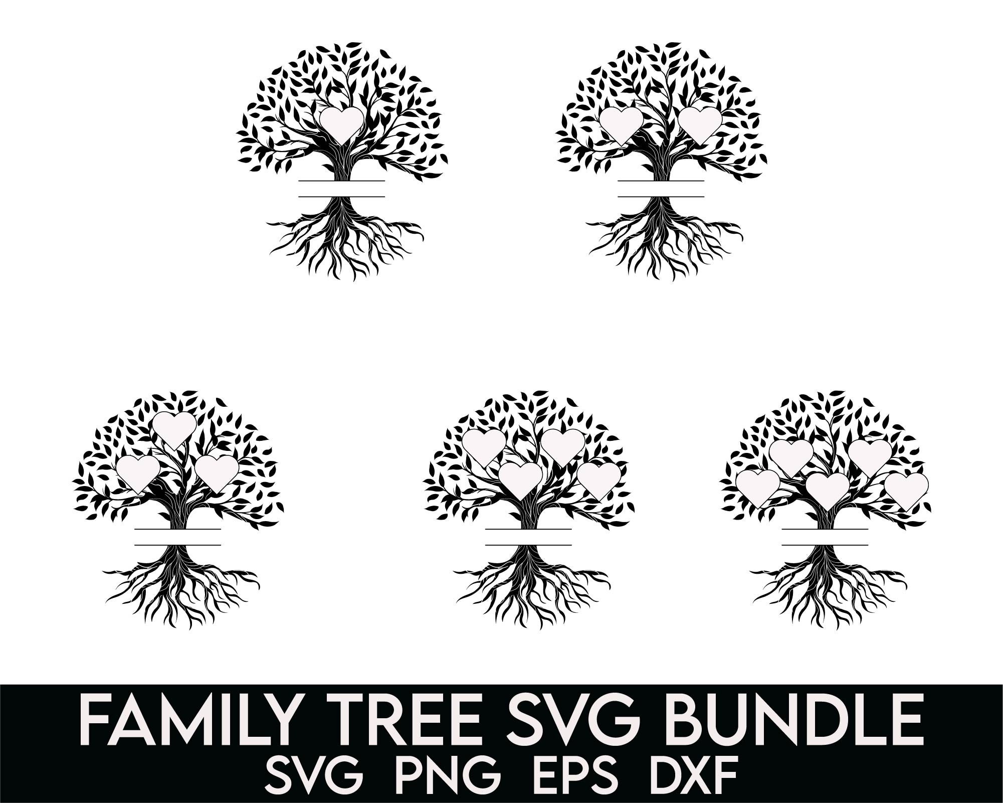 Family Tree Svg Bundle, Tree Monogram Svg, Family Reunion Svg, Tree of ...
