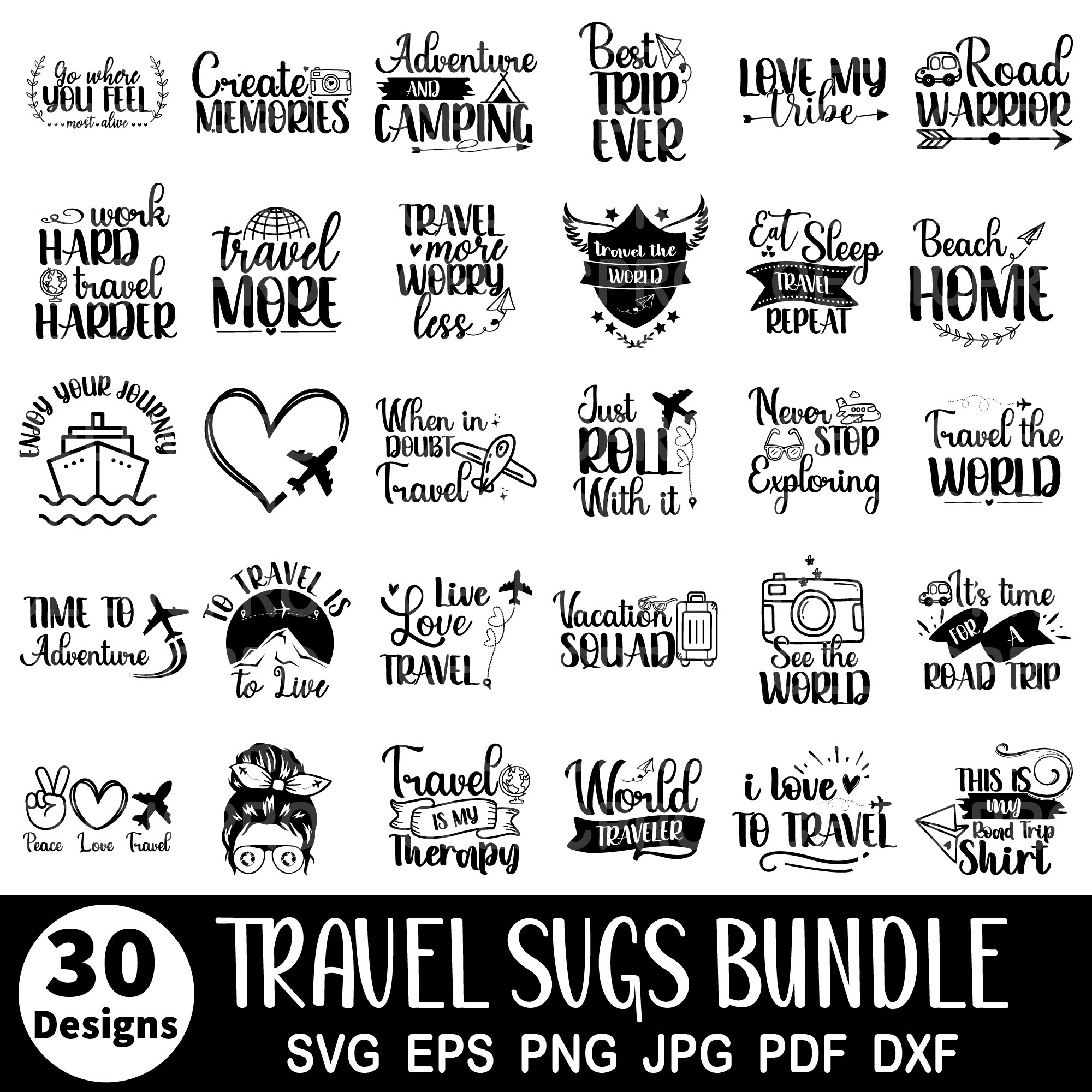 Travel Svg Bundle, Funny Travel Svg, Traveling Svg, Travel Clipart ...