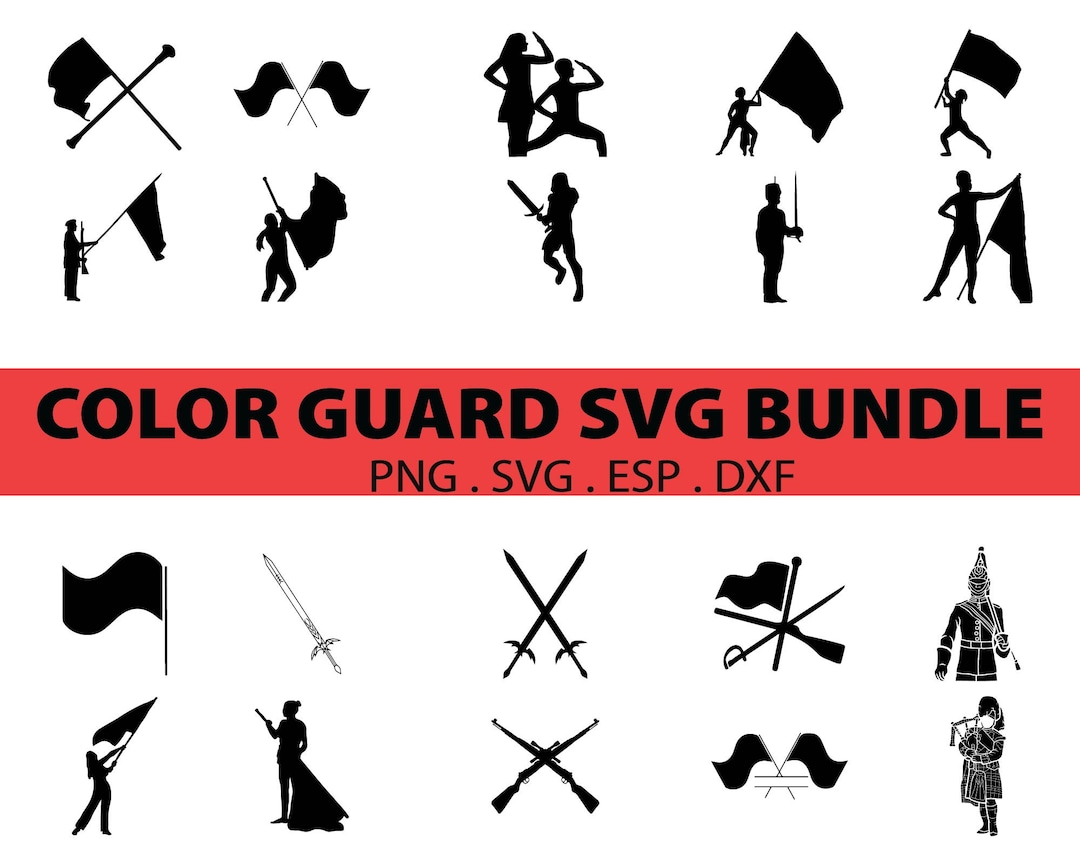 Color Guard Svg Bundle, Marching Band SVG, Color Guard SVG, Color Guard ...