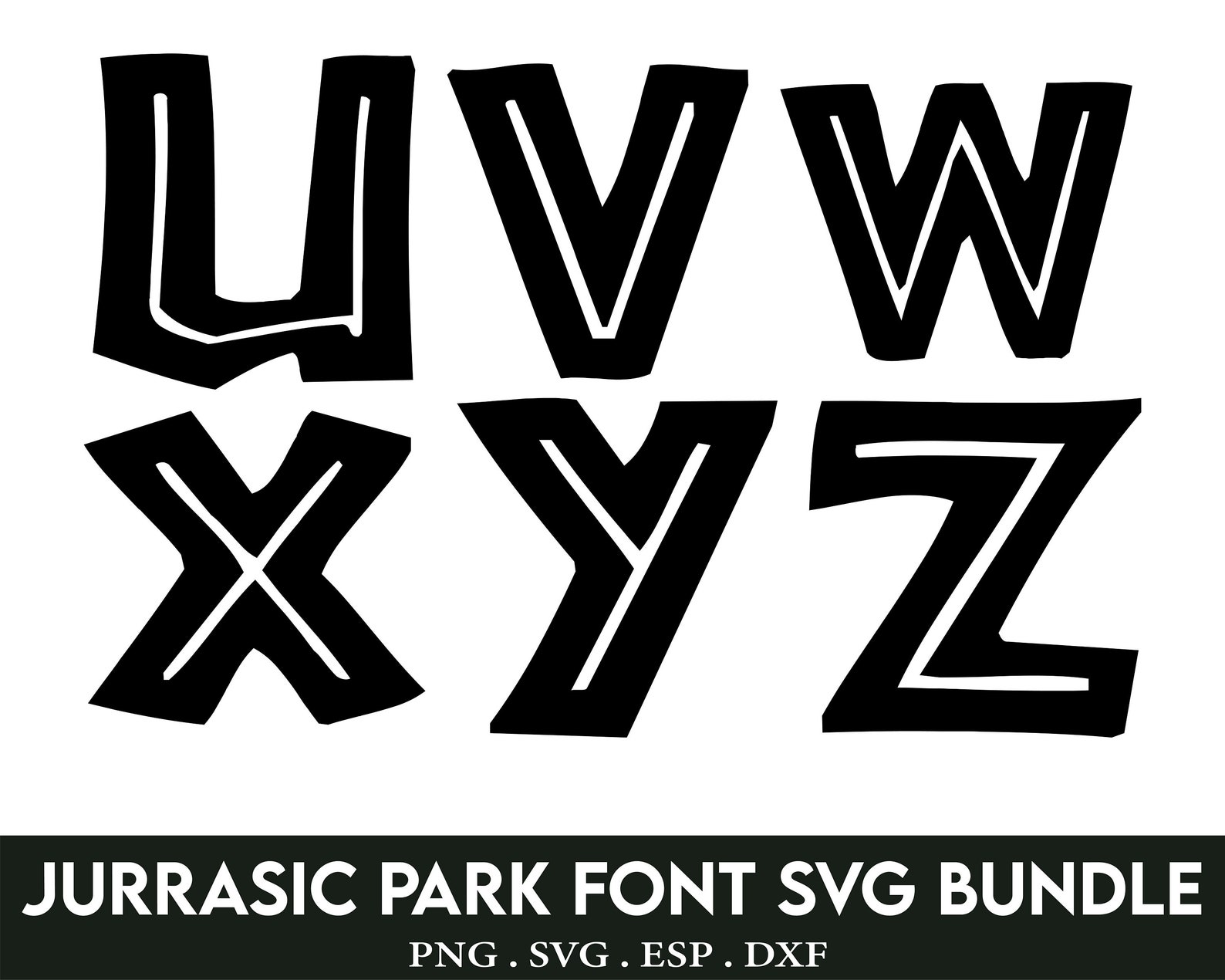Jurassic Font Bundle, Jurassic Font Svg, Jurassic Park Svg, Jurassic ...