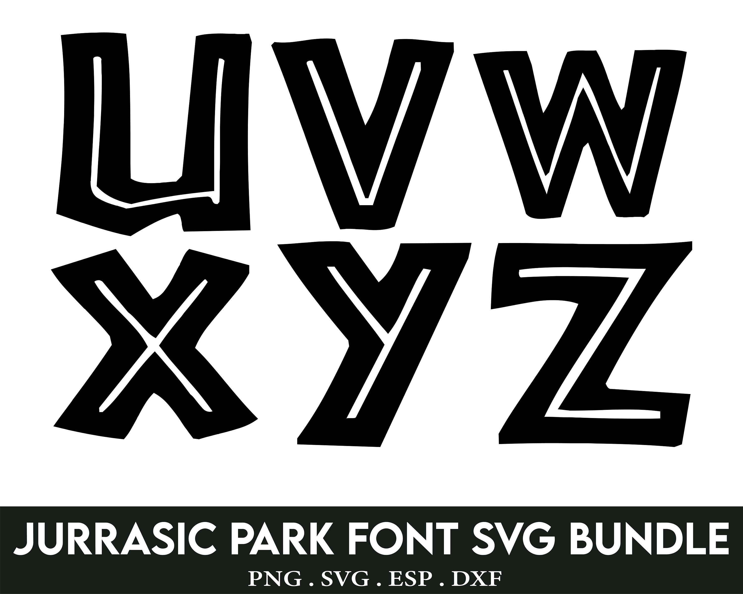 Jurassic Font Bundle, Jurassic Font Svg, Jurassic Park Svg, Jurassic ...