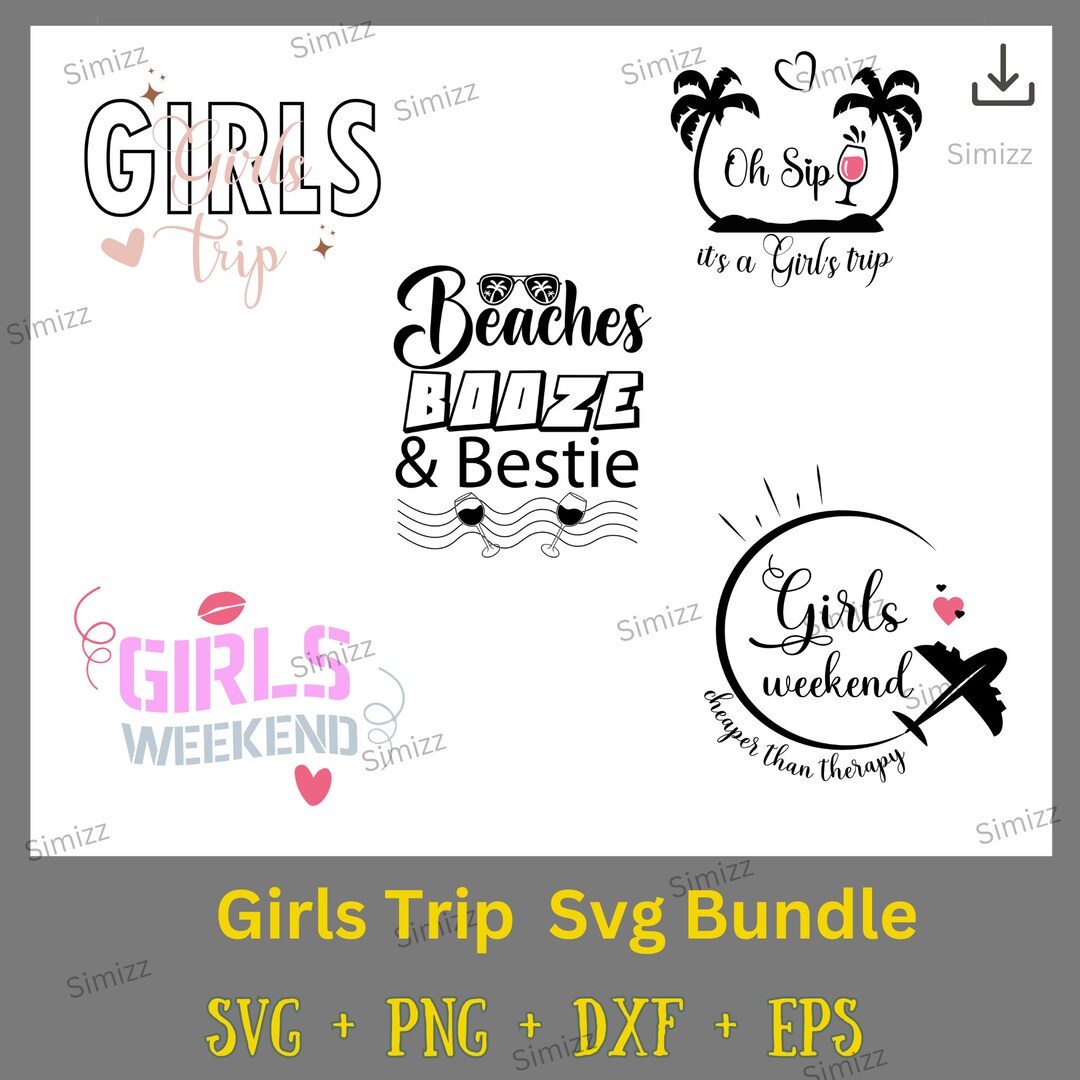 Girls Weekend Cheaper Than Therapy Svg, Girls Vacation Svg, Girl's Trip ...