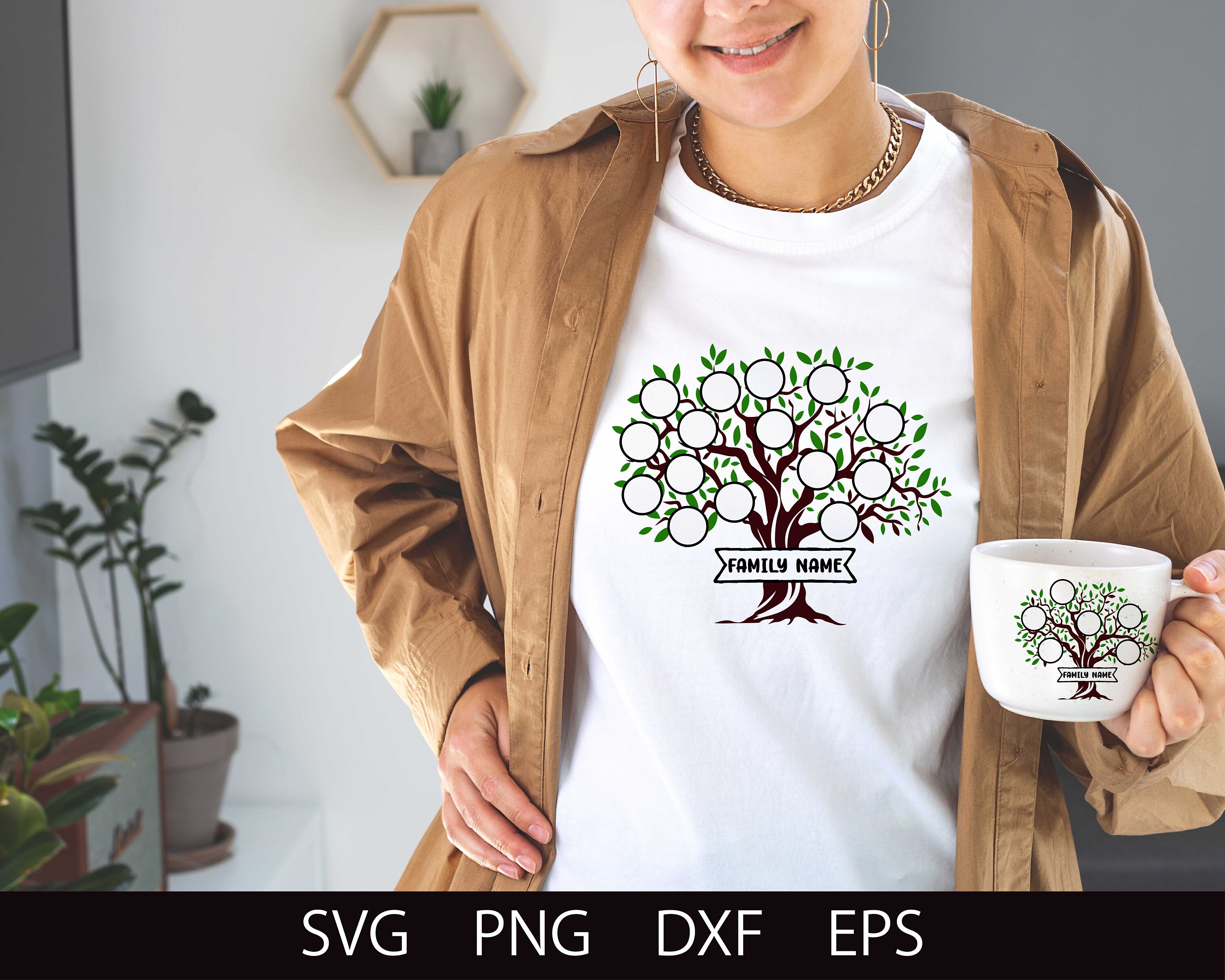 Tree Monogram Svg, Family Tree Svg Bundle, Family Reunion Svg, Tree of ...