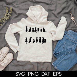 Back Sitting Dogs Svg, Digital Dog, Dog Silhouette, Dog Clip Art, Dog ...