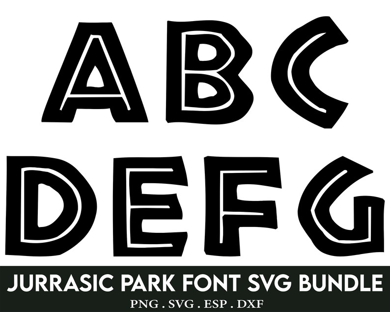 Jurassic Font Bundle, Jurassic Font Svg, Jurassic Park Svg, Jurassic ...