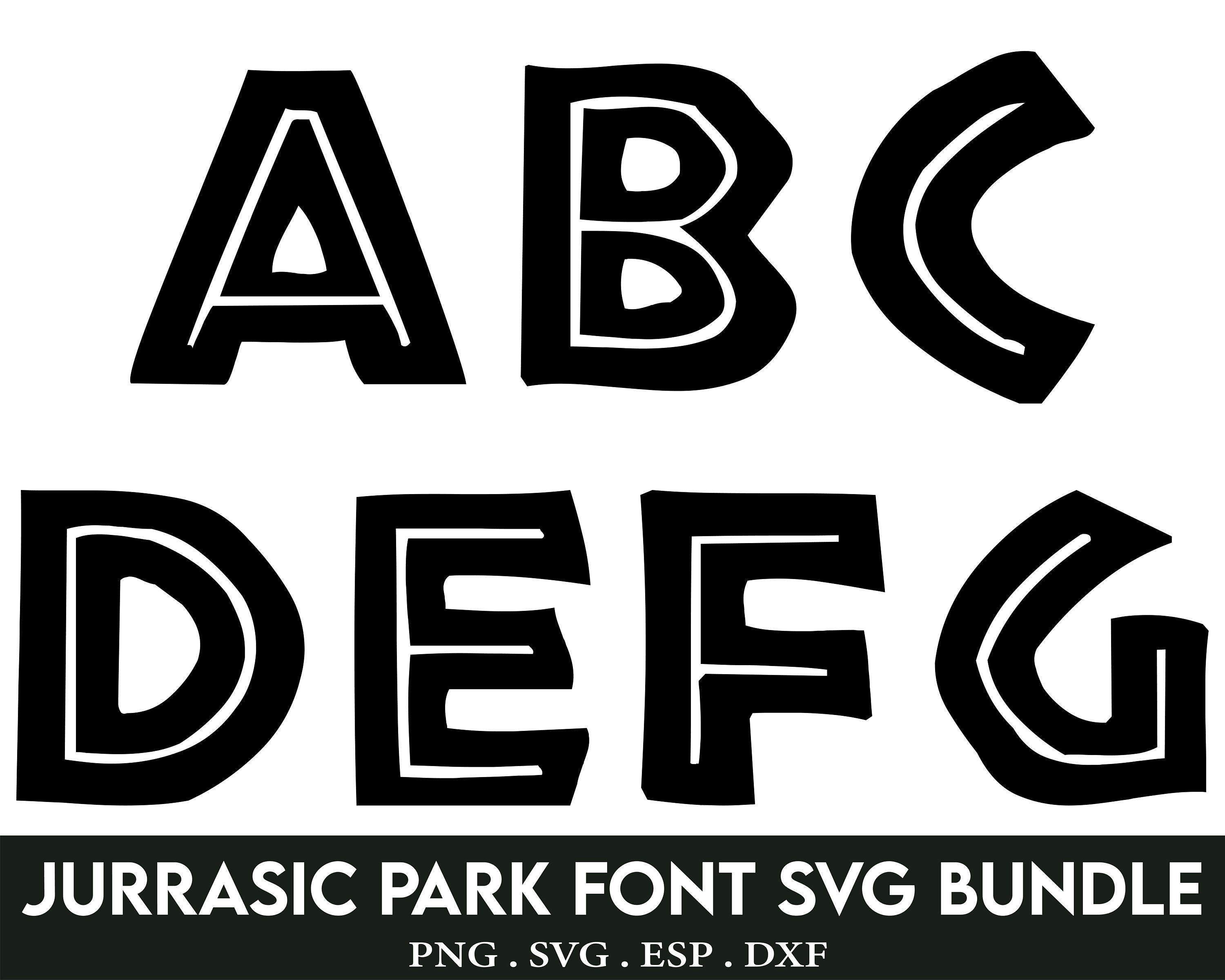 Jurassic Font Bundle, Jurassic Font Svg, Jurassic Park Svg, Jurassic ...