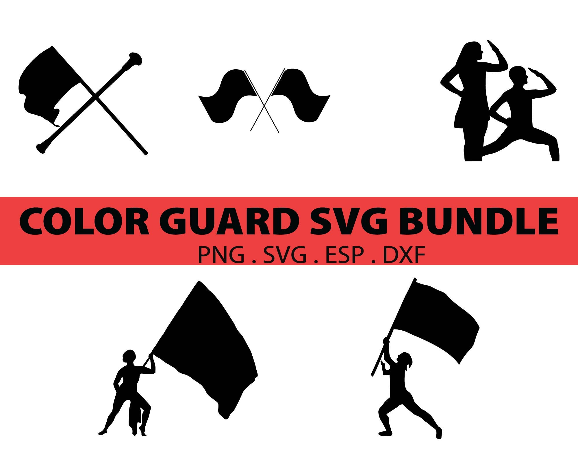 Color Guard Svg Bundle, Marching Band SVG, Color Guard SVG, Color Guard ...