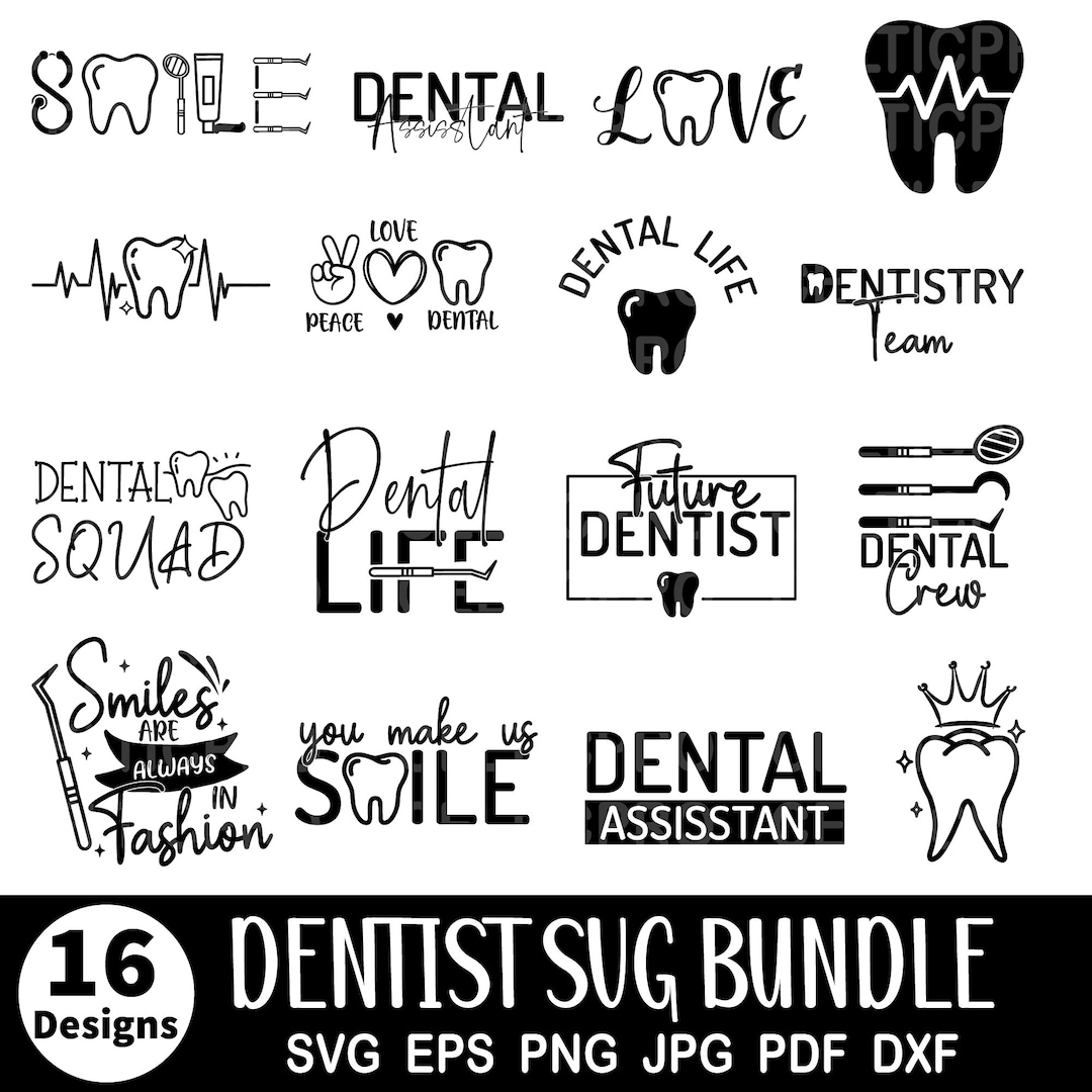 Dentist SVG Bundle, Dental SVG Bundle, Dentist Quotes SVG, Dental Shirt ...