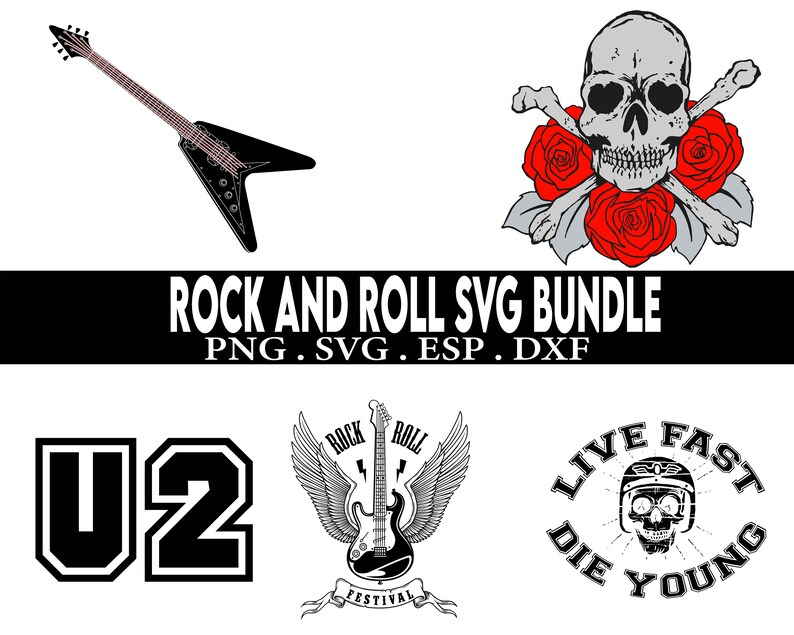 80s Music Svg, Rock N Roll Png, Guitar Svg, Rock N Roll Svg Bundle ...