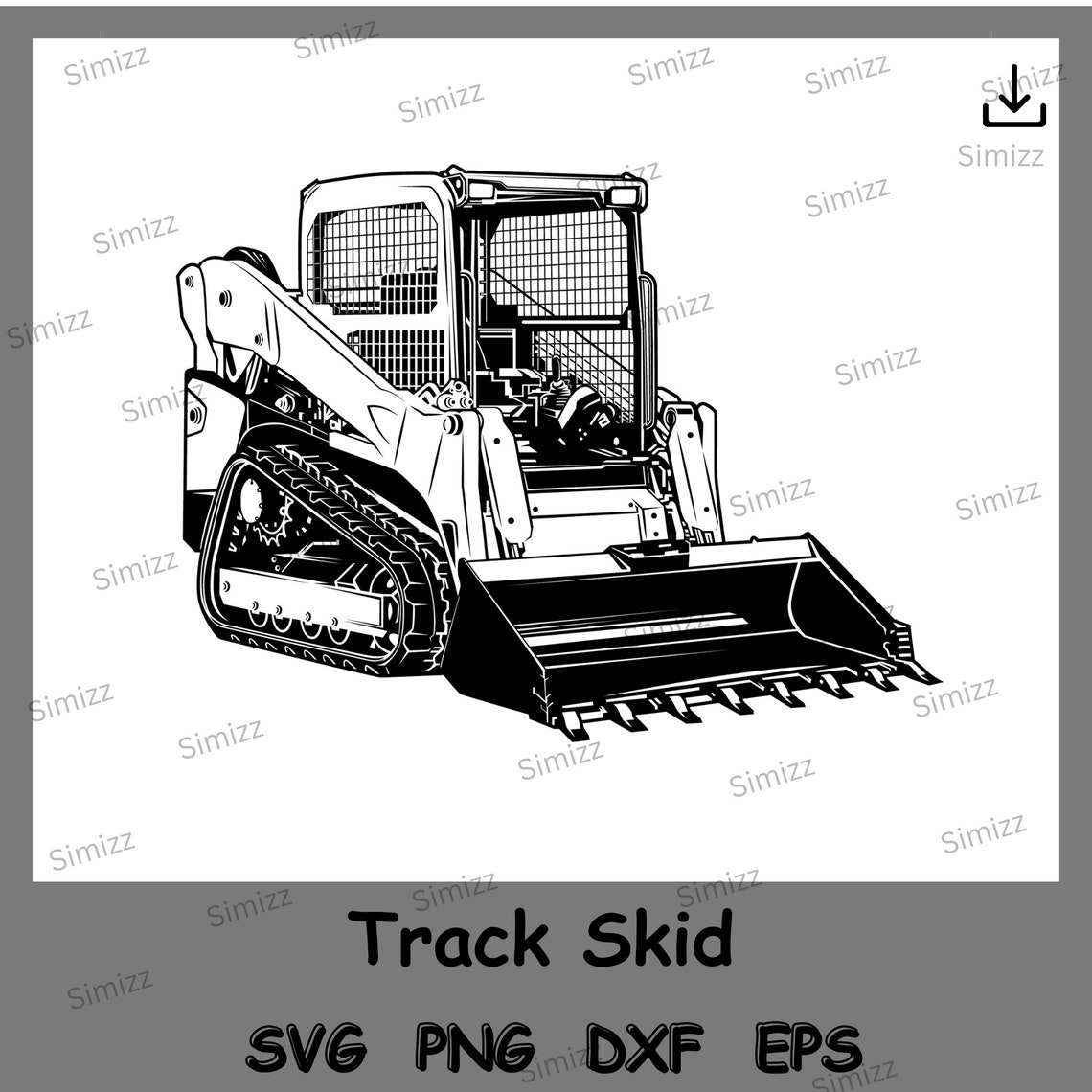 Track Skid Steer Svg,track Skid Steer Svg, Heavy Equipment Svg, Track ...