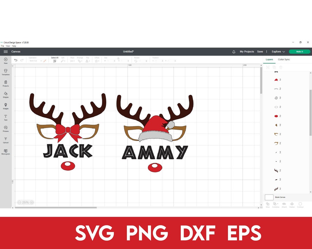 Reindeer Monogram SVG, Reindeer Face SVG, Christmas Reindeer SVG ...