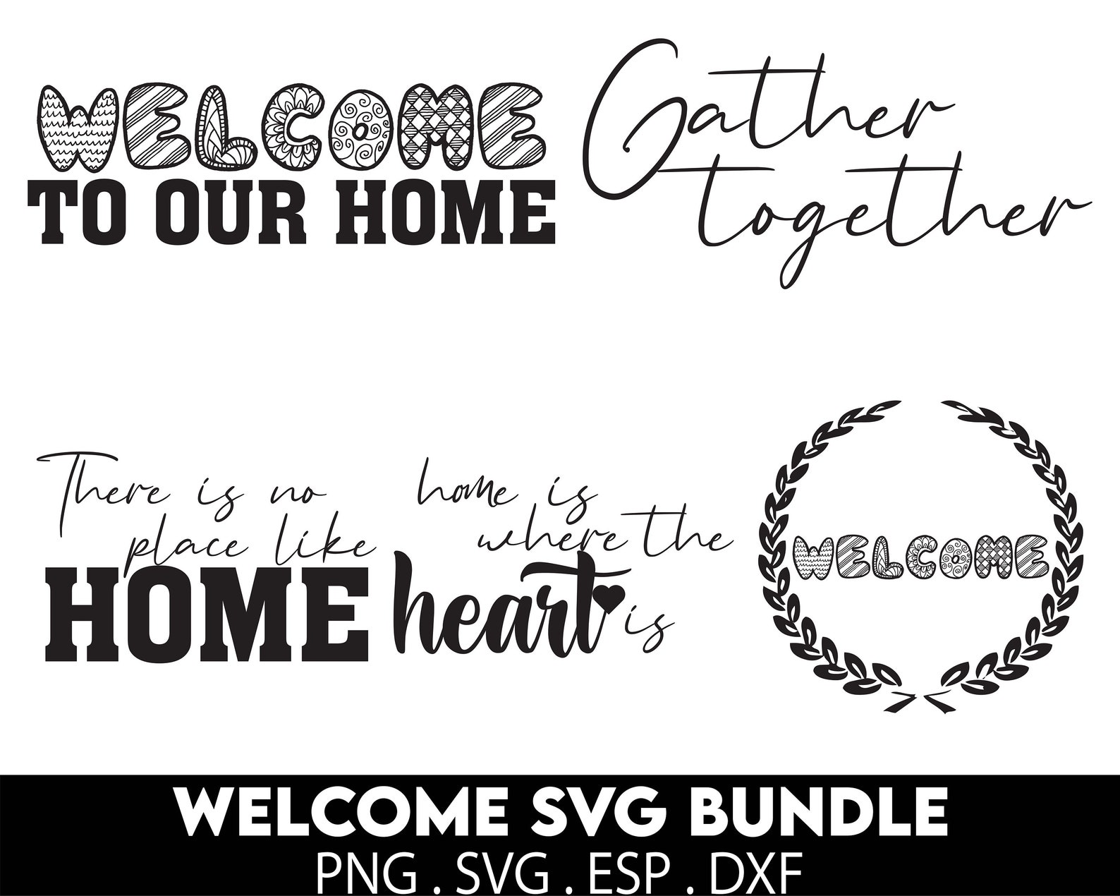 Welcome Svg Bundle, Home Svg Bundle, Welcome Sign Svg, Home Sign Svg ...