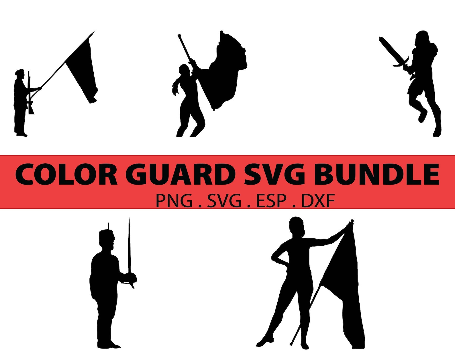 Color Guard Svg Bundle, Marching Band SVG, Color Guard SVG, Color Guard ...