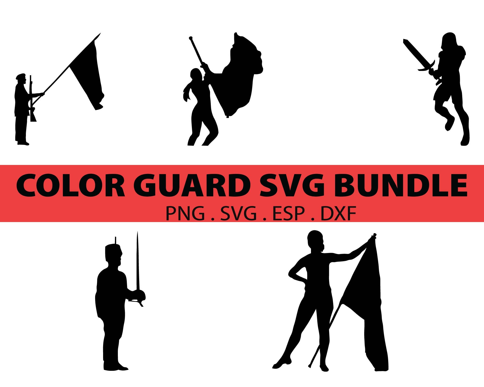 Color Guard Svg Bundle, Marching Band SVG, Color Guard SVG, Color Guard ...