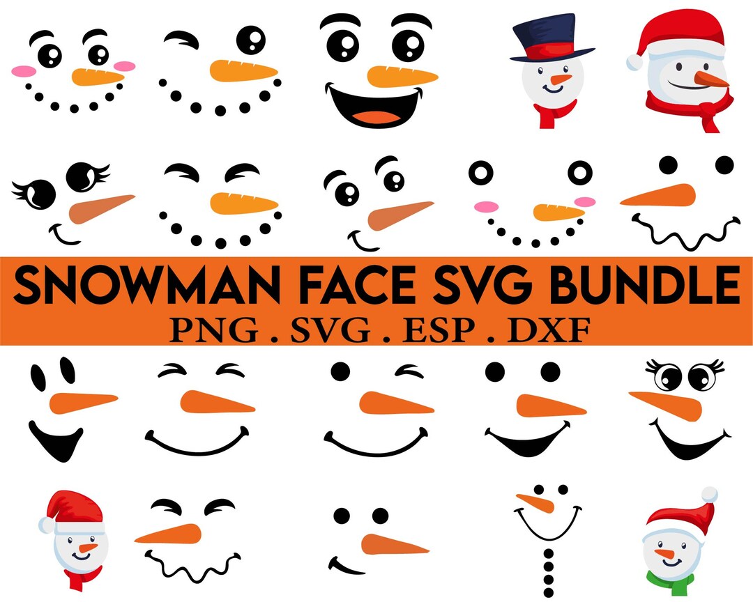 Snowman Svg, Snowman Faces Svg, Christmas Svg, Snowman Girl Svg, Winter ...