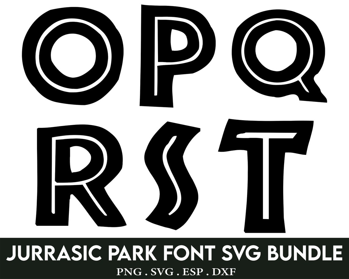 Jurassic Font Bundle, Jurassic Font Svg, Jurassic Park Svg, Jurassic ...