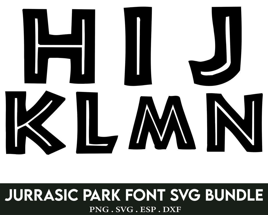 Jurassic Font Bundle, Jurassic Font Svg, Jurassic Park Svg, Jurassic ...
