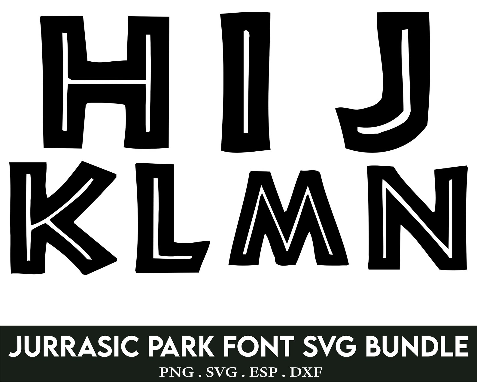 Jurassic Font Bundle, Jurassic Font Svg, Jurassic Park Svg, Jurassic ...