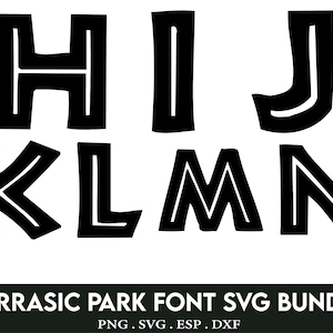 Jurassic Font Bundle, Jurassic Font Svg, Jurassic Park Svg, Jurassic ...