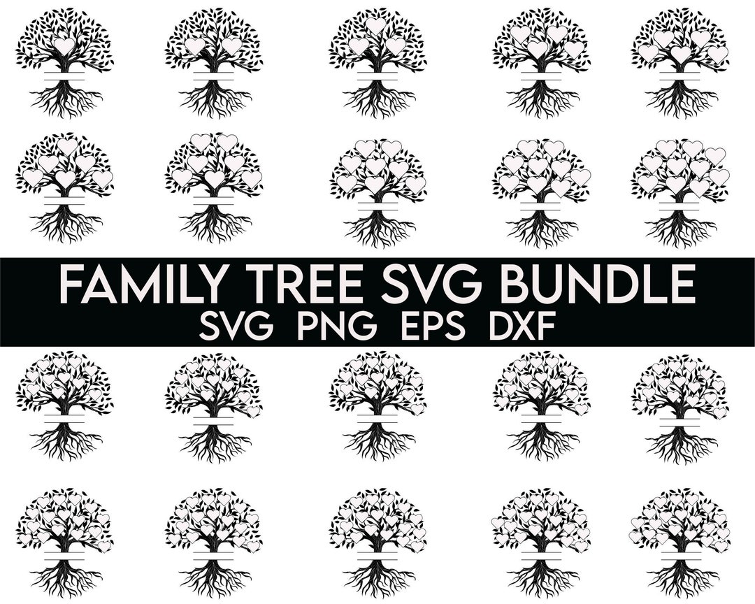 Family Tree Svg Bundle, Tree Monogram Svg, Family Reunion Svg, Tree of ...