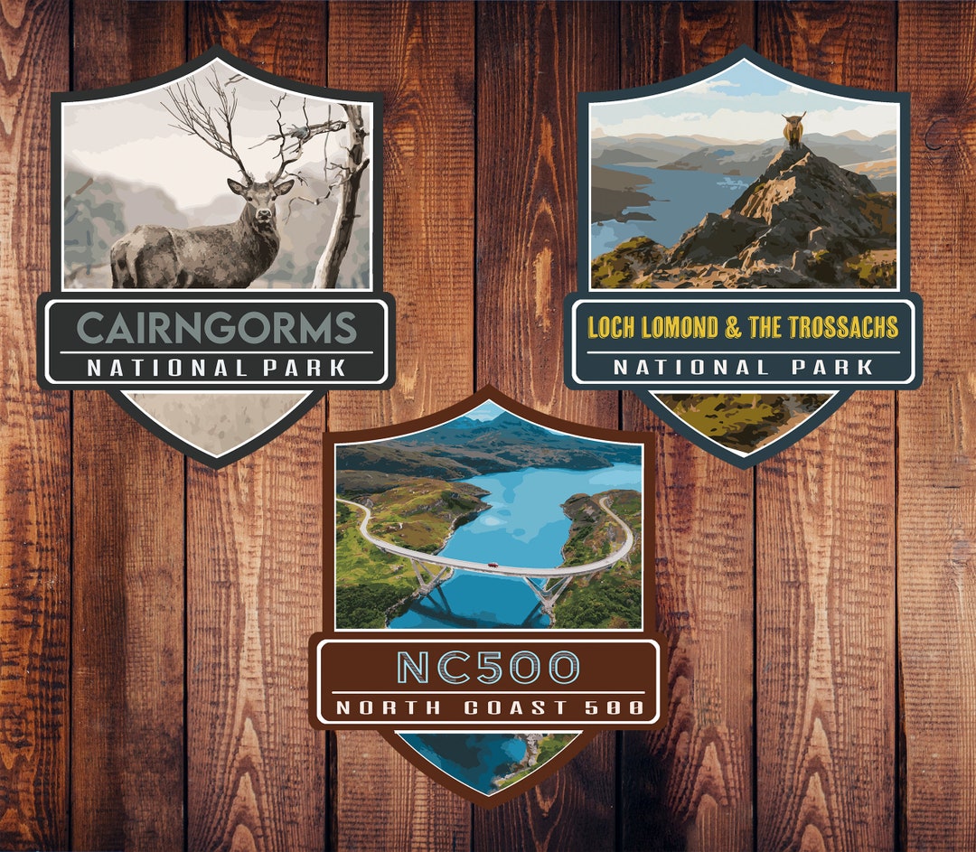 Scotland National Park Roadtrip Sticker Pack (UK) - Adventure Travel ...