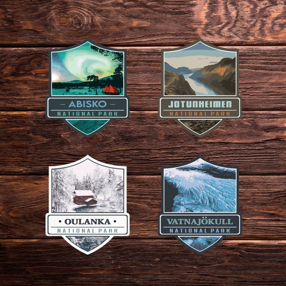 NORDIC National Park Sticker Pack BUNDLE DEAL x4 E.U. | Etsy