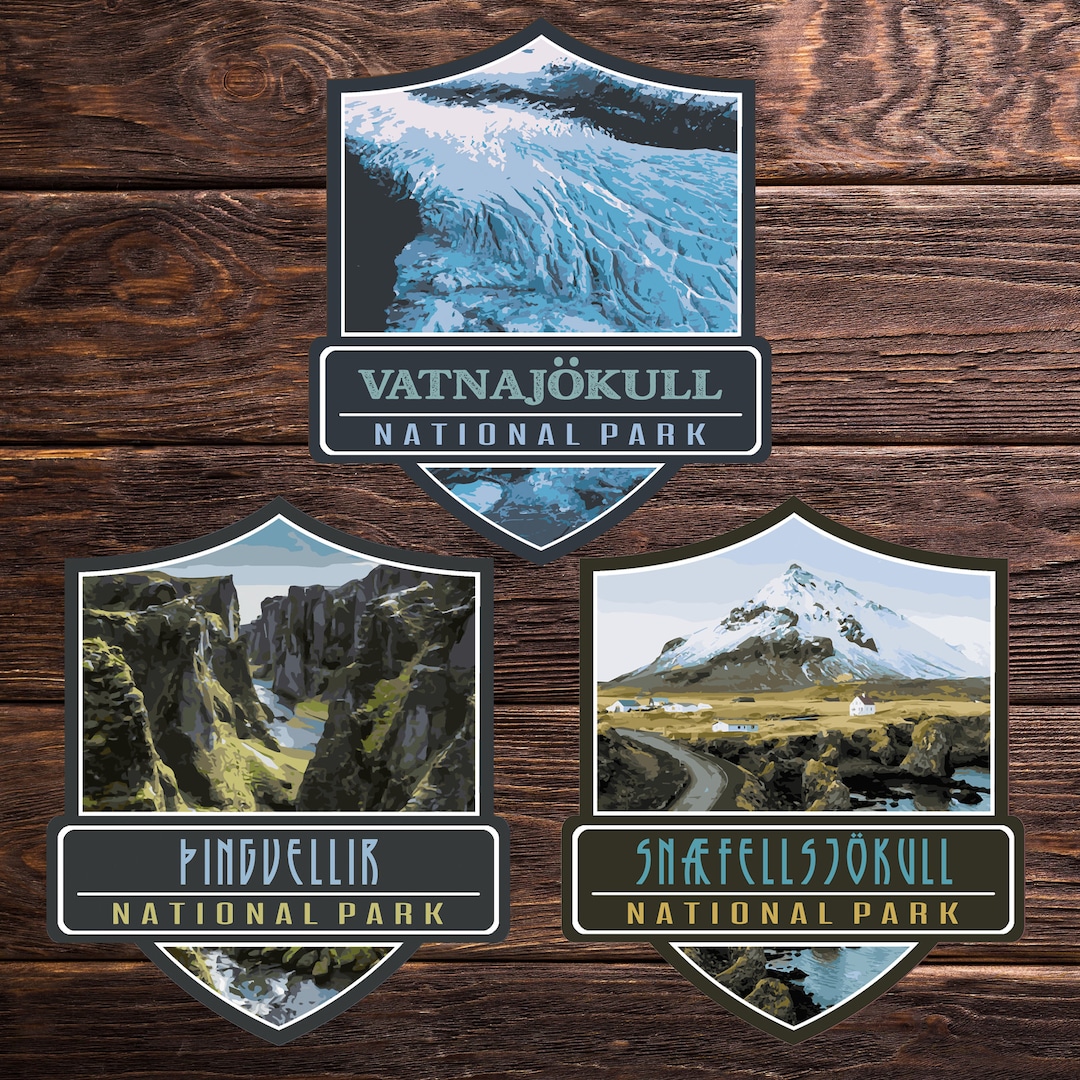 ICELAND National Parks Sticker Pack BUNDLE Deal (x3) [E.U.] - Adventure ...