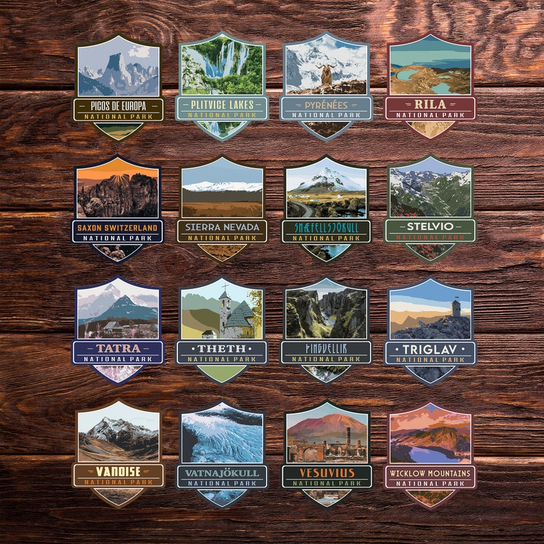 BALKAN National Park Sticker Pack BUNDLE DEAL x5 E.U. Adventure Travel ...