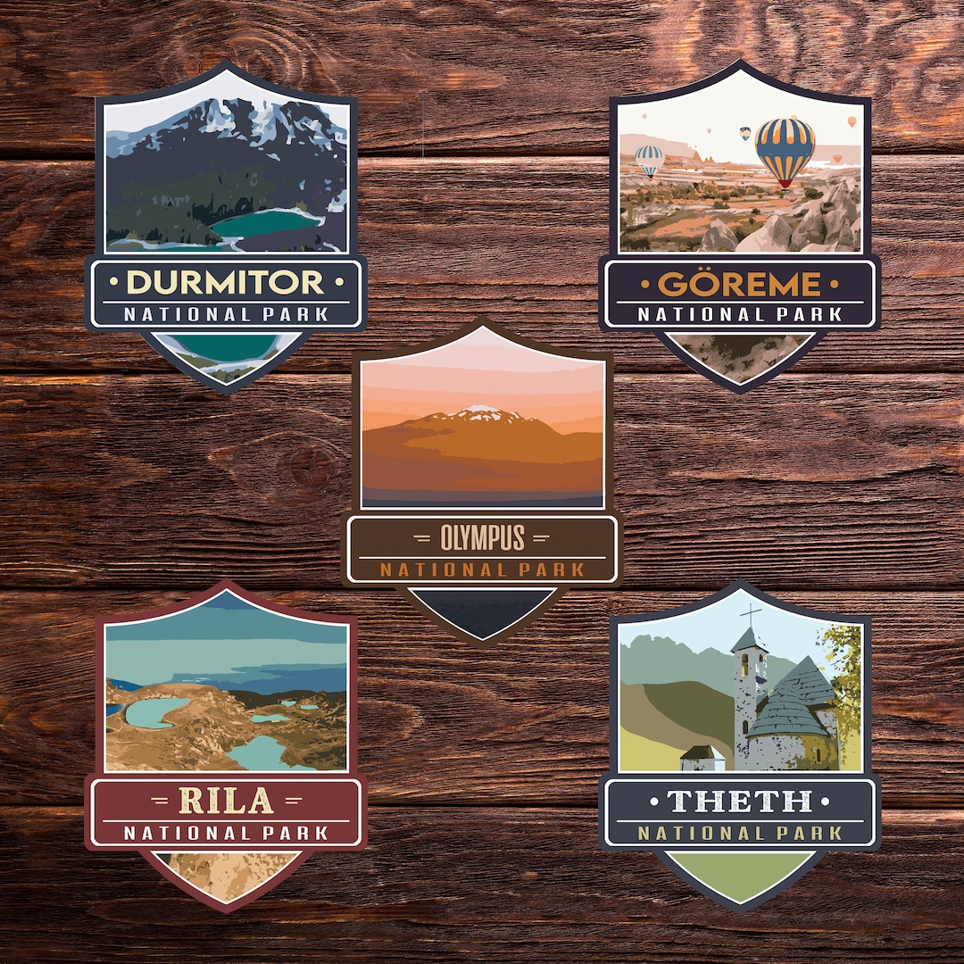 BALKAN National Park Sticker Pack BUNDLE DEAL (x5) [E.U.] - Adventure ...