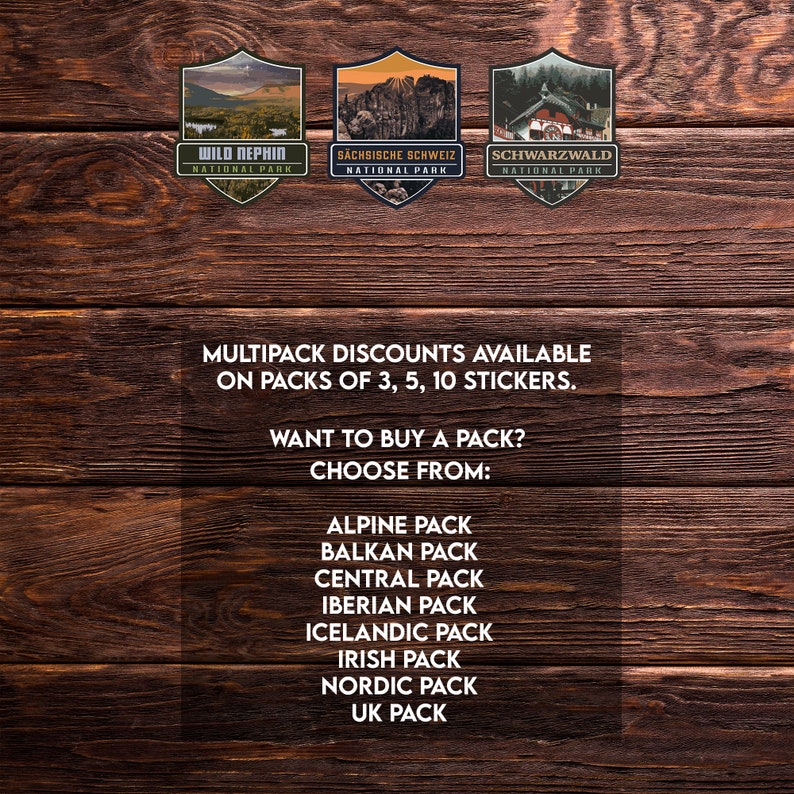 ICELAND National Parks Sticker Pack BUNDLE Deal x3 E.U. - Etsy