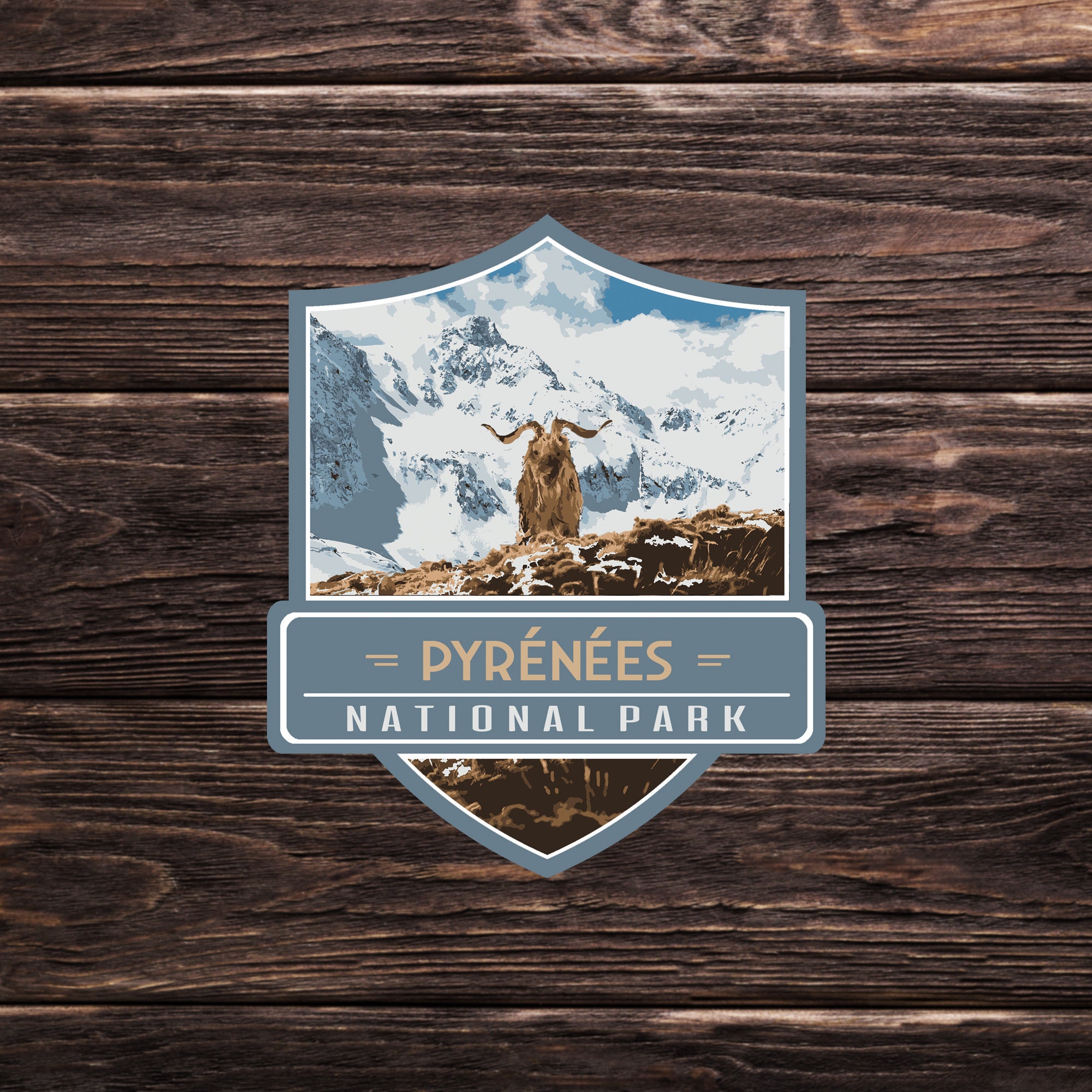 Pyrénées National Park Sticker france EU Adventure - Etsy