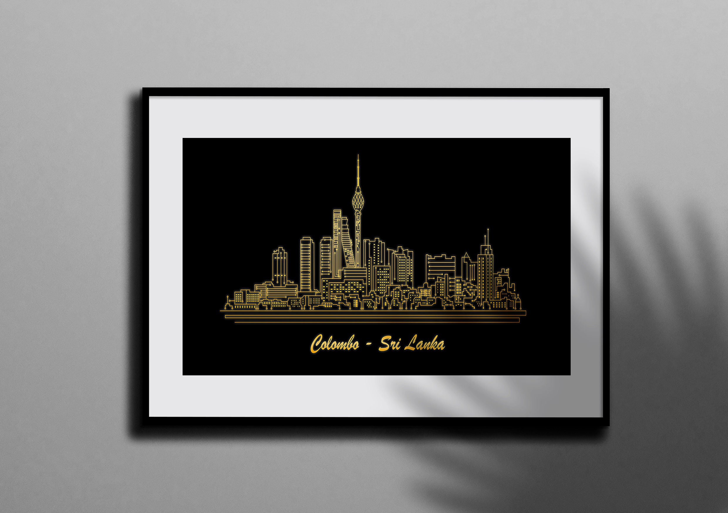 Colombo City Landscape Line Art. Digital Download Sri Lanka - Etsy