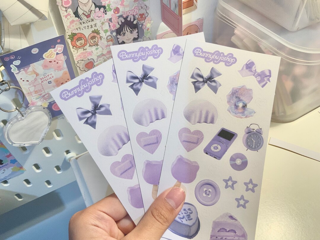 Purple Png Sticker Sheet - Etsy Australia
