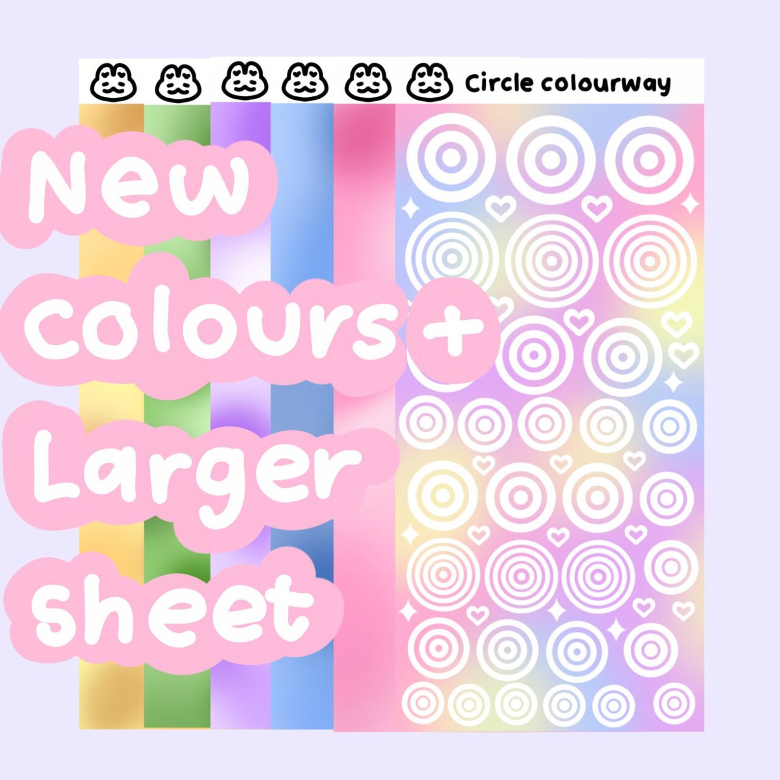 Circle Colourway Sticker Sheet - Etsy